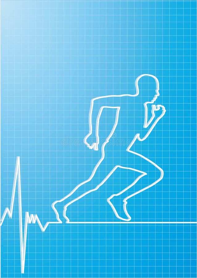Human Running Cardiovascular Health Medical Symbol Stock Illustration ...