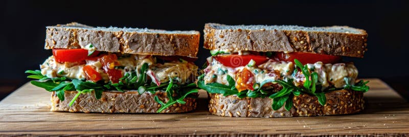 Healthy Sandwich with Fresh Vegetables. Generative Ai Stock ...