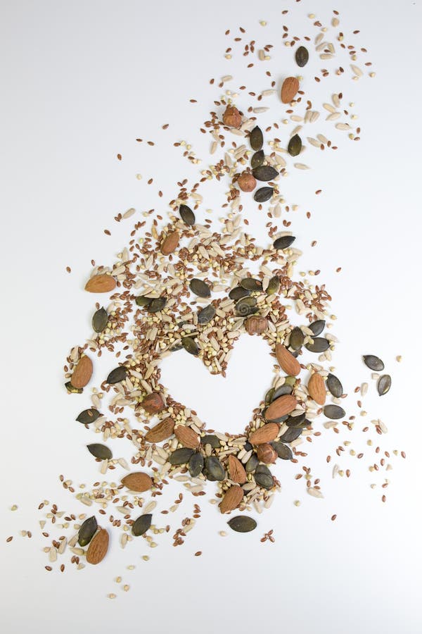 Healthy Seeds on White Background Stock Photo - Image of collection ...