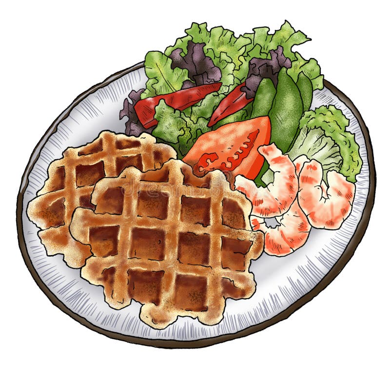 Healthy Set Menu Meal Plan Illustration. Stock Illustration ...