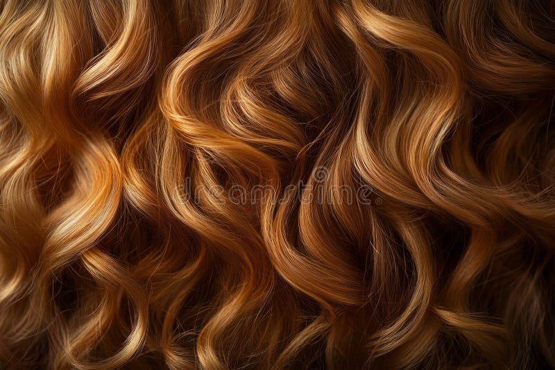 Healthy Shiny Wavy Chestnut Hair Creates a Beautiful Backdrop Stock ...