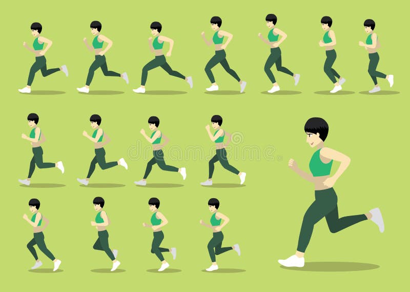 Running Cat Animation Sprite Stock Illustration - Illustration of ...