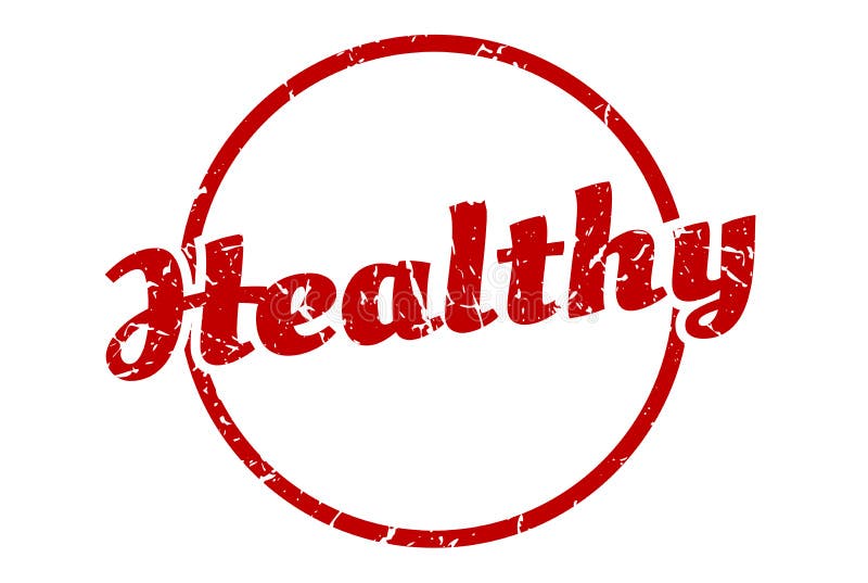 Healthy Sign. Healthy Round Vintage Stamp Stock Vector - Illustration ...