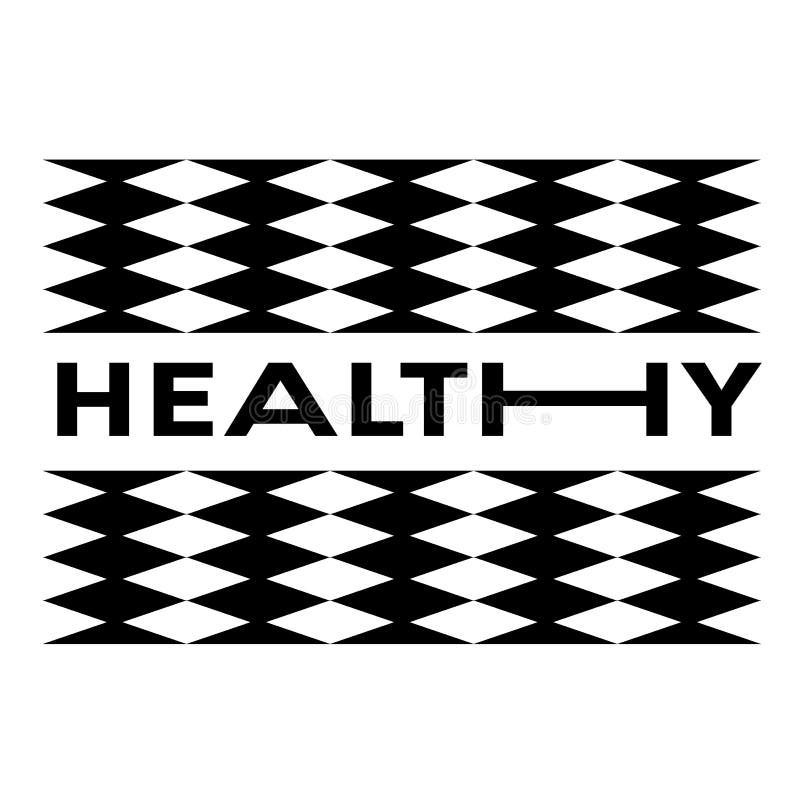 HEALTHY Sign on White Background Stock Illustration - Illustration of ...