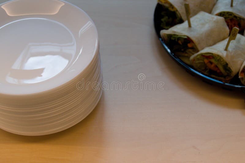 Simple Refreshment on a Wooden Table with Tortillas Stock Photo - Image ...