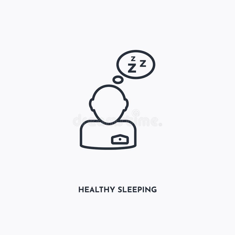 Healthy Sleeping Outline Icon. Simple Linear Element Illustration ...