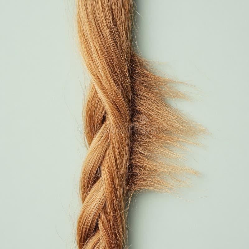 Comparison of a Healthy Hair Strand and a Brittle Damaged Hair Strand ...