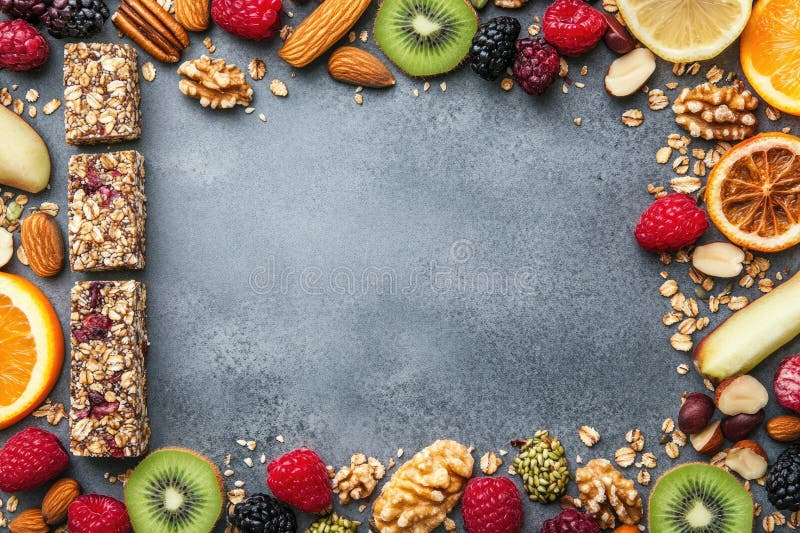 Healthy Snacks with Blank Space Stock Photo - Image of snacks, white ...