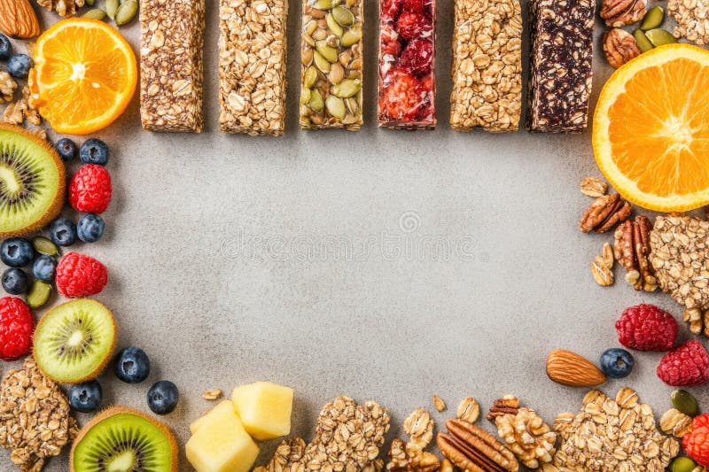 Healthy Snacks with Blank Space Stock Image - Image of design, natural ...