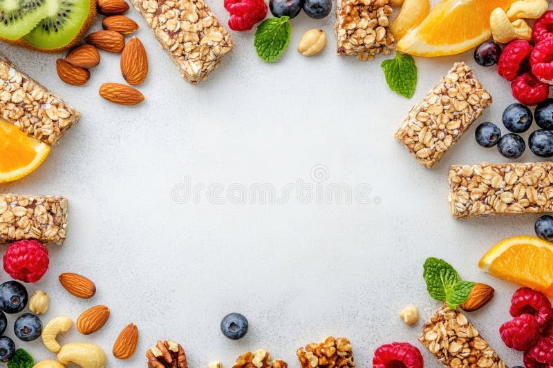 Healthy Snacks with Blank Space Stock Image - Image of design, natural ...
