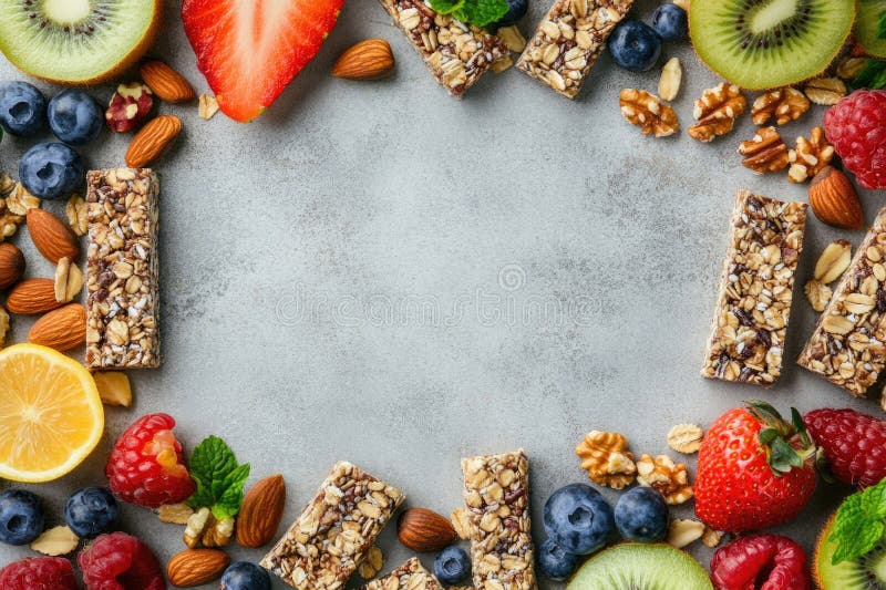 Healthy Snacks with Blank Space Stock Photo - Image of layout, organic ...