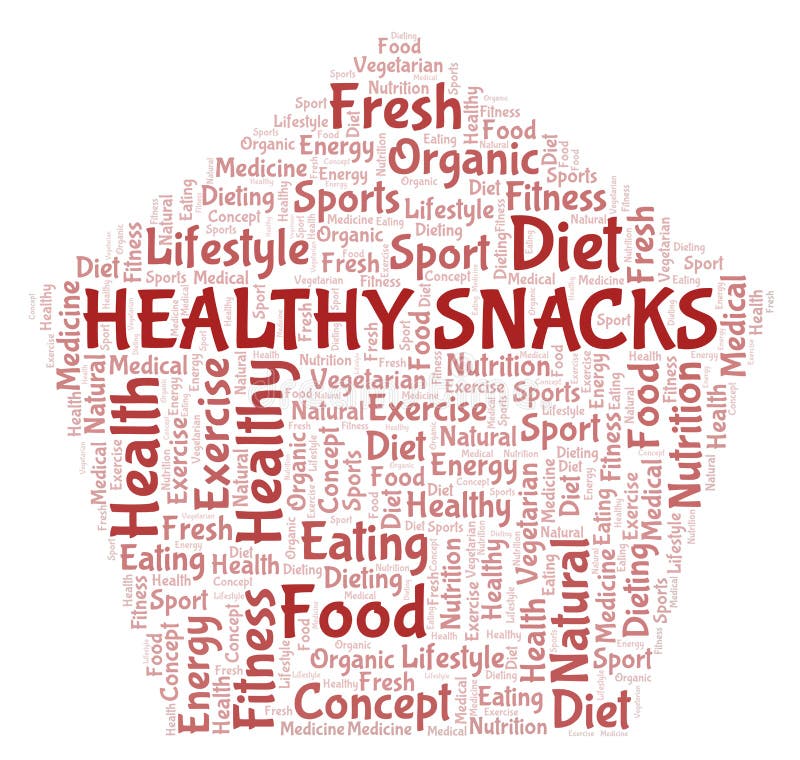 Healthy Snacks word cloud stock illustration. Illustration of word ...