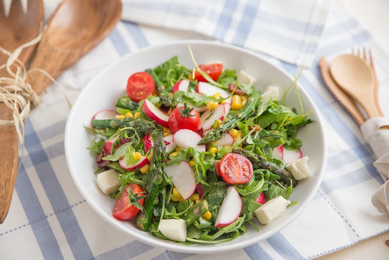 Healthy spring salad stock image. Image of food, couscous - 72804181