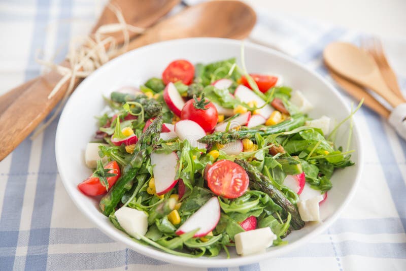 Healthy spring salad stock image. Image of fresh, diet - 72804269