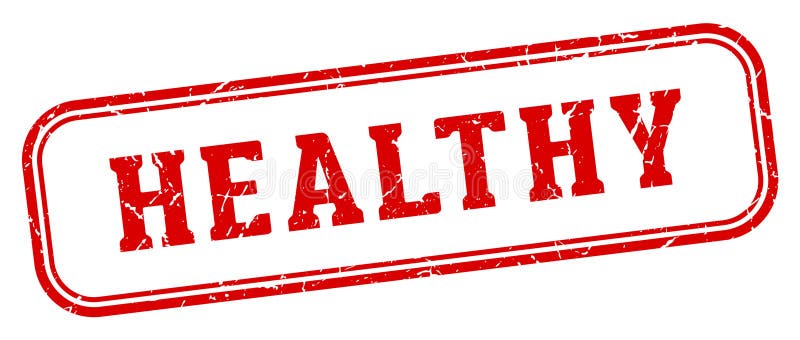 Healthy Stamp. Healthy Rectangular Stamp on White Background Stock ...