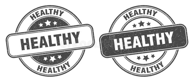 Healthy Stamp. Healthy Label. Round Grunge Sign Stock Vector ...