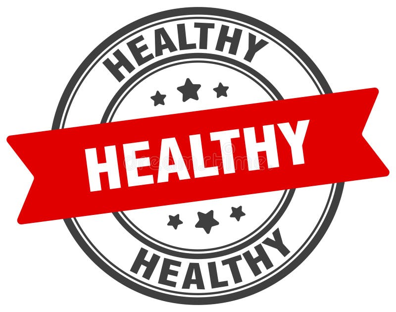 Healthy Stamp. Healthy Label on Transparent Background. Round Sign ...