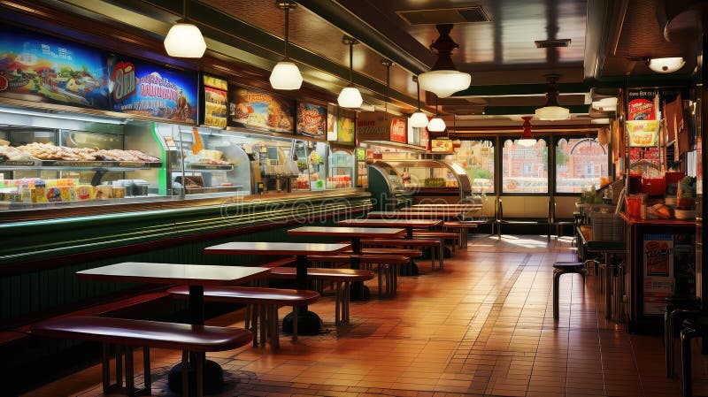 Healthy subway restaurant stock illustration. Illustration of turkey ...