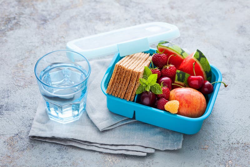 Healthy summer lunch box stock photo. Image of children - 188723812