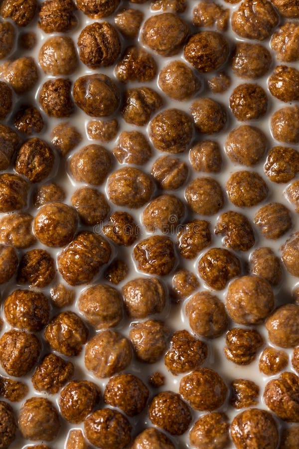 Healthy Sweet Chocolate Puff Cereal Stock Photo - Image of breakfast ...