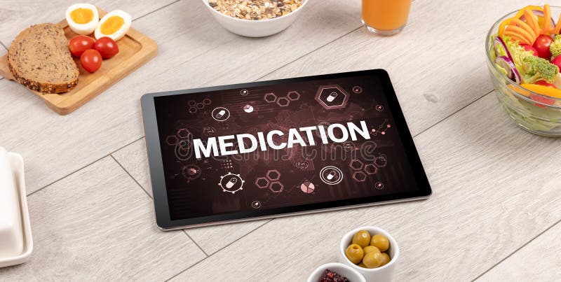 Healthy Tablet Pc Compostion, Immune System Boost Concept Stock ...