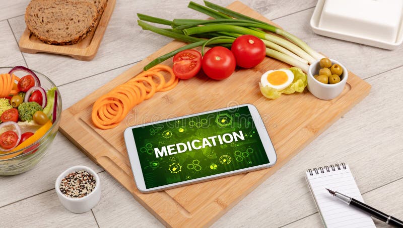 Healthy Tablet Pc Compostion, Immune System Boost Concept Stock Photo ...