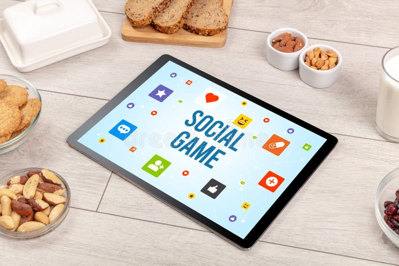 Healthy Tablet Pc Compostion, Social Networking Concept Stock Photo ...