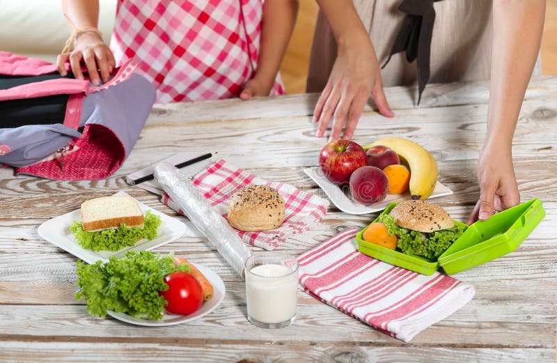 Healthy and Tasty Lunch Box for Child Stock Photo - Image of lunch ...