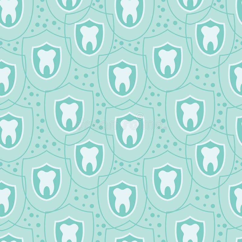 Dental Care Graphics on Blue Background Stock Vector - Illustration of ...