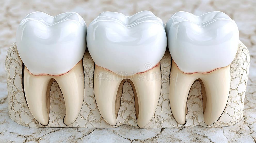 Healthy teeth set in gums stock illustration. Illustration of ...