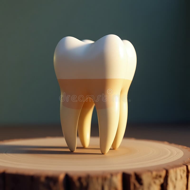 Healthy Teeth Warm Tones Wood Background Stock Illustration ...