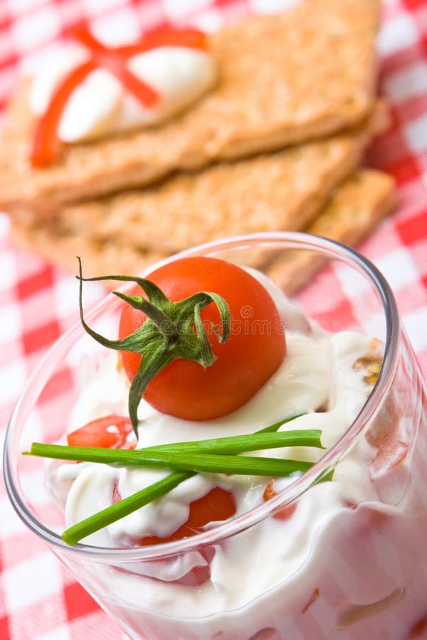 Healthy tomato snack stock photo. Image of onion, tomato - 6772276