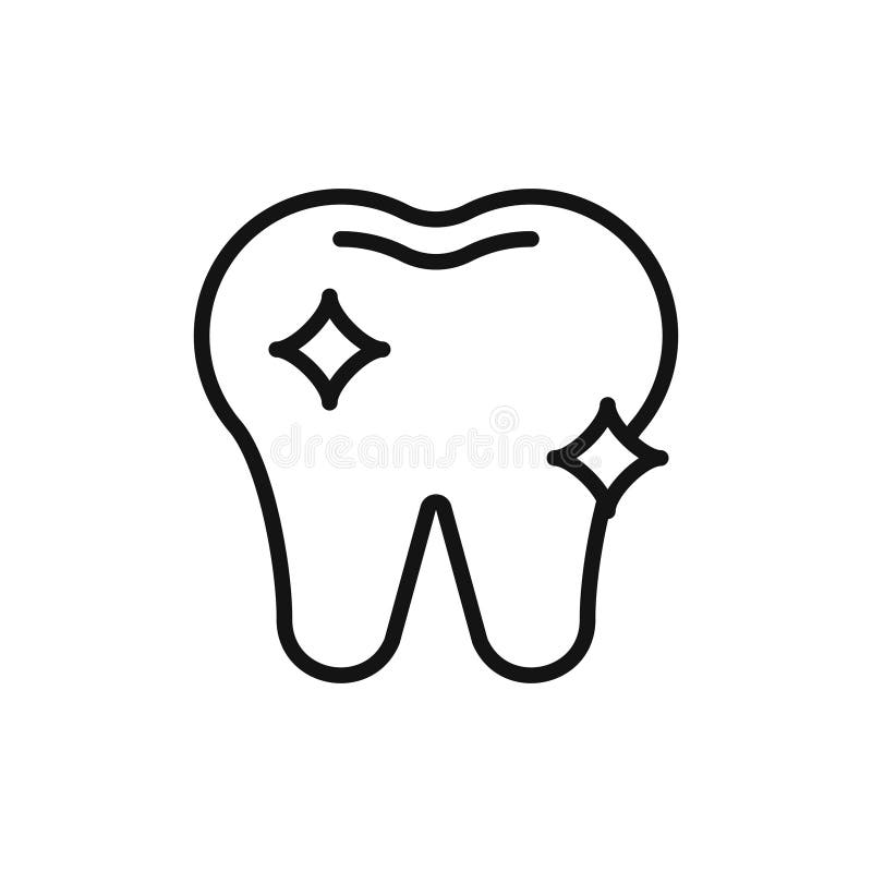 Healthy Tooth Icon Symbol on White Background Stock Vector ...