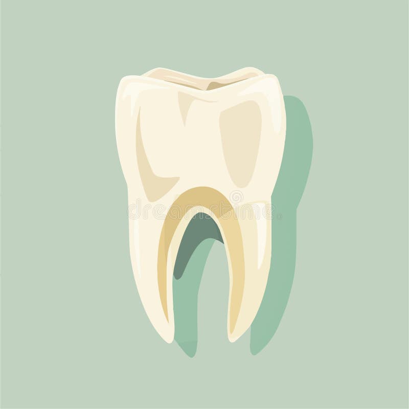 The Healthy Tooth Simple Illustration. Stock Illustration ...