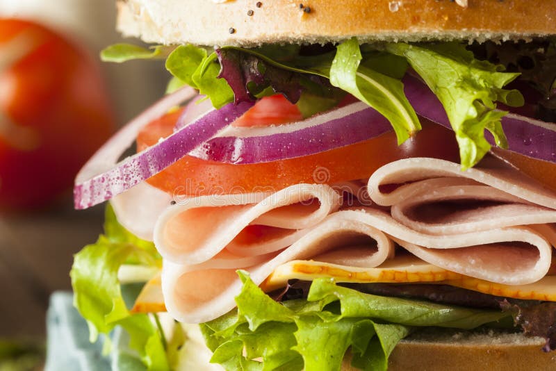 Turkey on Rye Sandwich stock image. Image of plate, select - 33752261