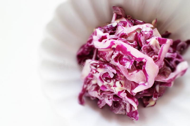 Purple Cabbage Mixed with Mayonnaise Stock Photo - Image of space ...