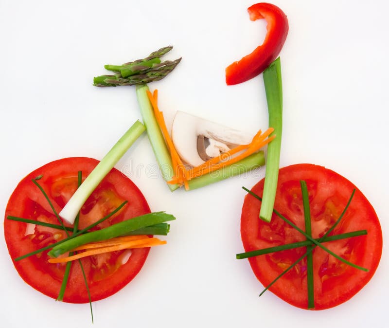 Healthy Vegetable Bicycle Food Stock Photo - Image of colour, cuisine ...