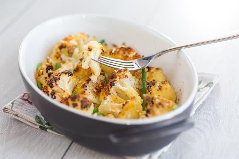 Healthy Vegetable Dish of Cauliflower Stock Photo - Image of lunch ...