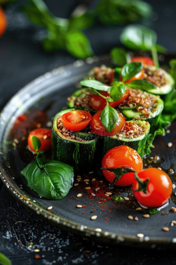 Healthy Vegetable Spring Rolls Stock Photo - Image of salad, snack ...
