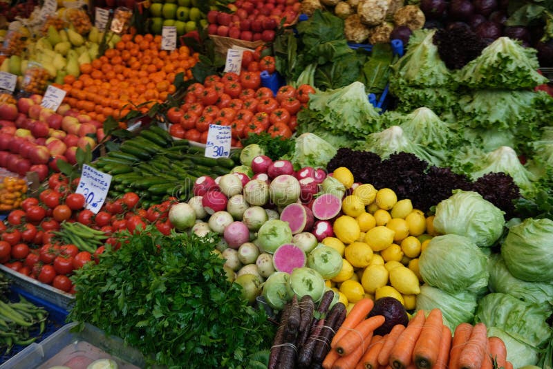 Healthy Vegetables Grocery Store Stock Image - Image of lighting ...