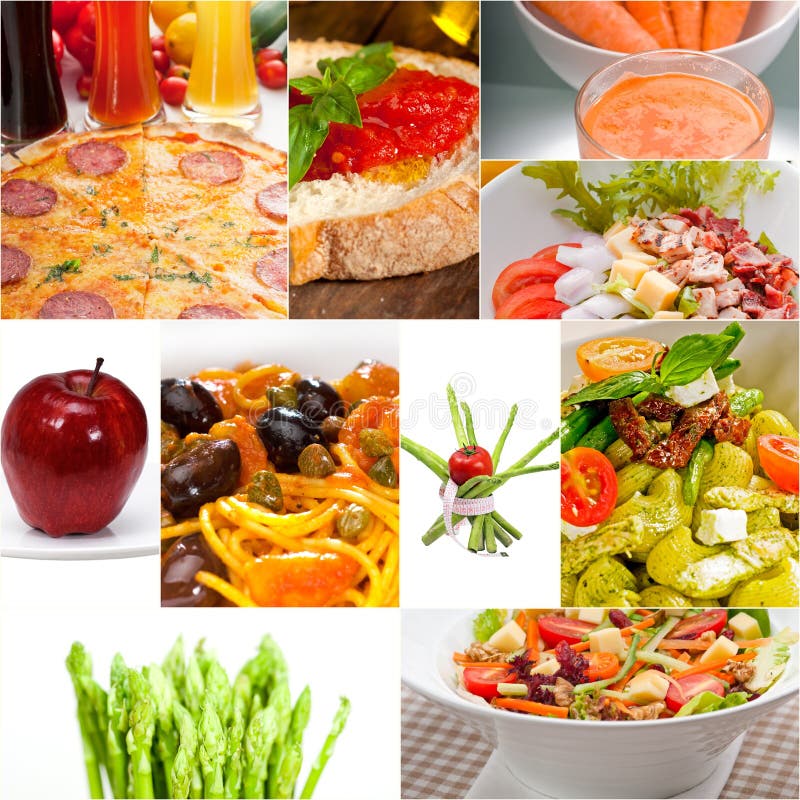 Healthy Vegetarian Vegan Food Collage Stock Photo - Image of green ...