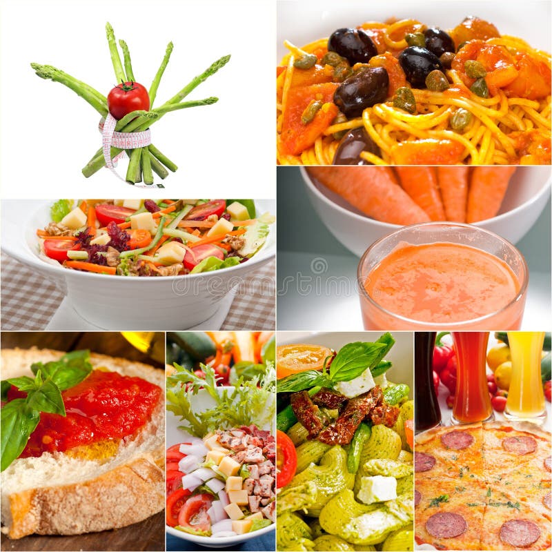 Healthy Vegetarian Vegan Food Collage Stock Photo - Image of fruit ...