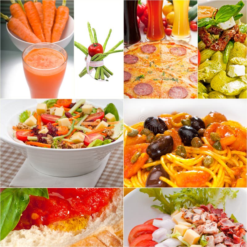 Healthy Vegetarian Vegan Food Collage Stock Photo - Image of fresh ...