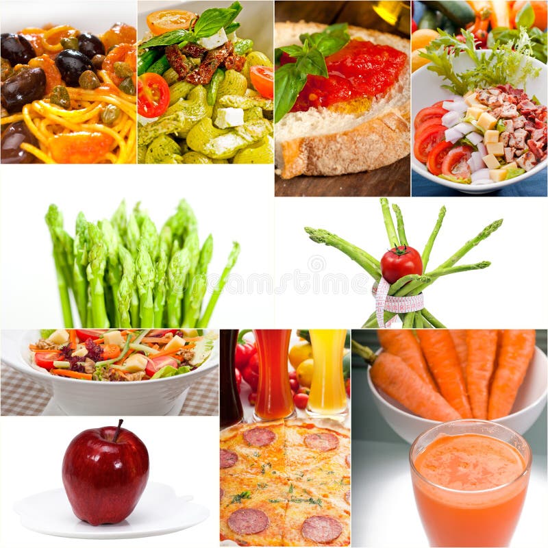 Healthy Vegetarian Vegan Food Collage Stock Image - Image of carrot ...