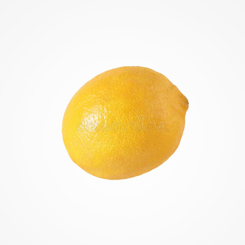 Healthy Vibrant Single Lemon Isolat on Blank Background Stock Photo ...