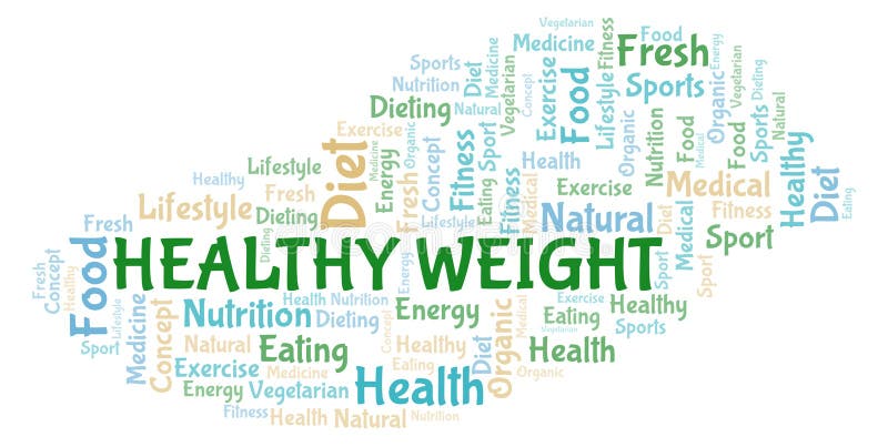 Healthy Weight word cloud stock illustration. Illustration of card ...