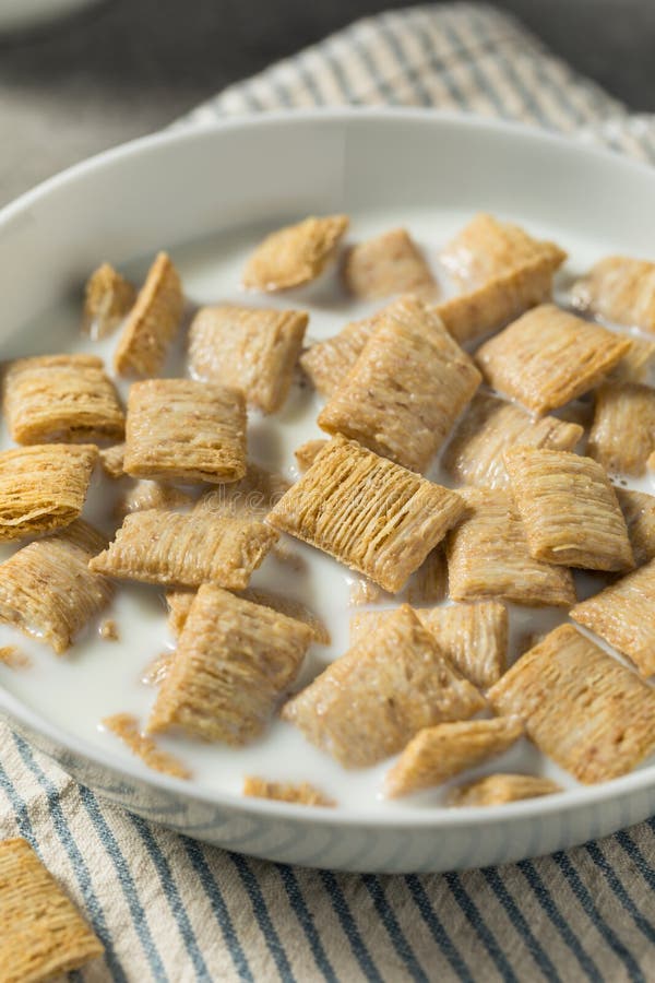 Healthy Wheat Squares Breakfast Cereal Stock Photo - Image of food ...