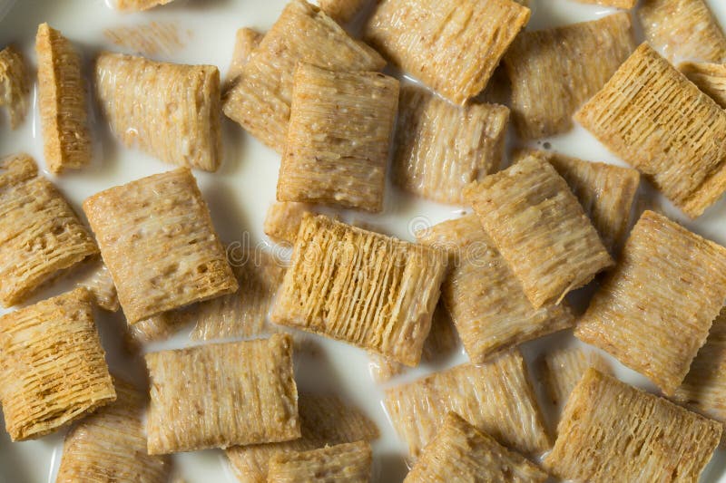 Healthy Wheat Squares Breakfast Cereal Stock Image - Image of squares ...