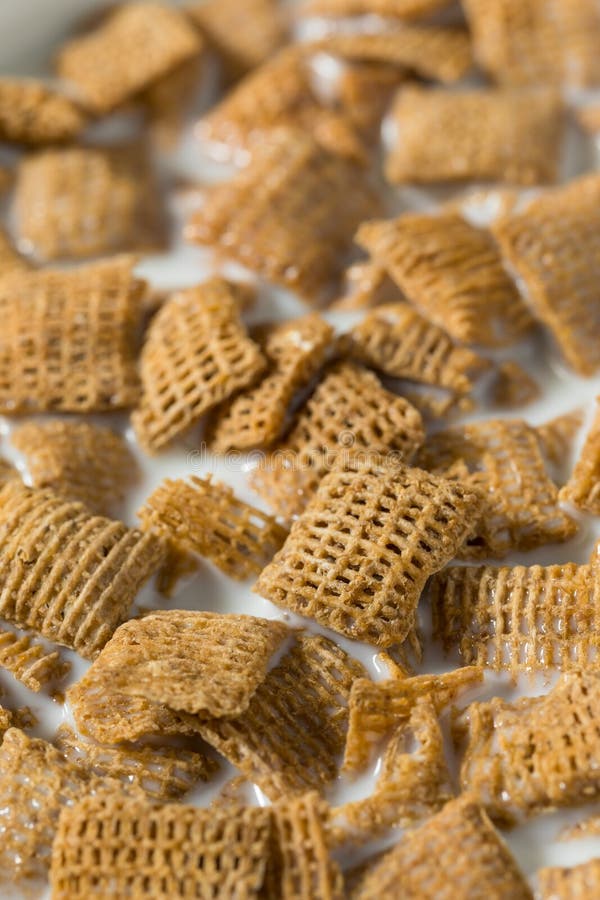 Healthy Wheat Squares Breakfast Cereal Stock Image - Image of natural ...