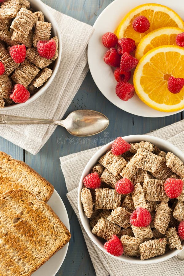 Healthy Whole Wheat Shredded Cereal Stock Image - Image of wholegrain ...